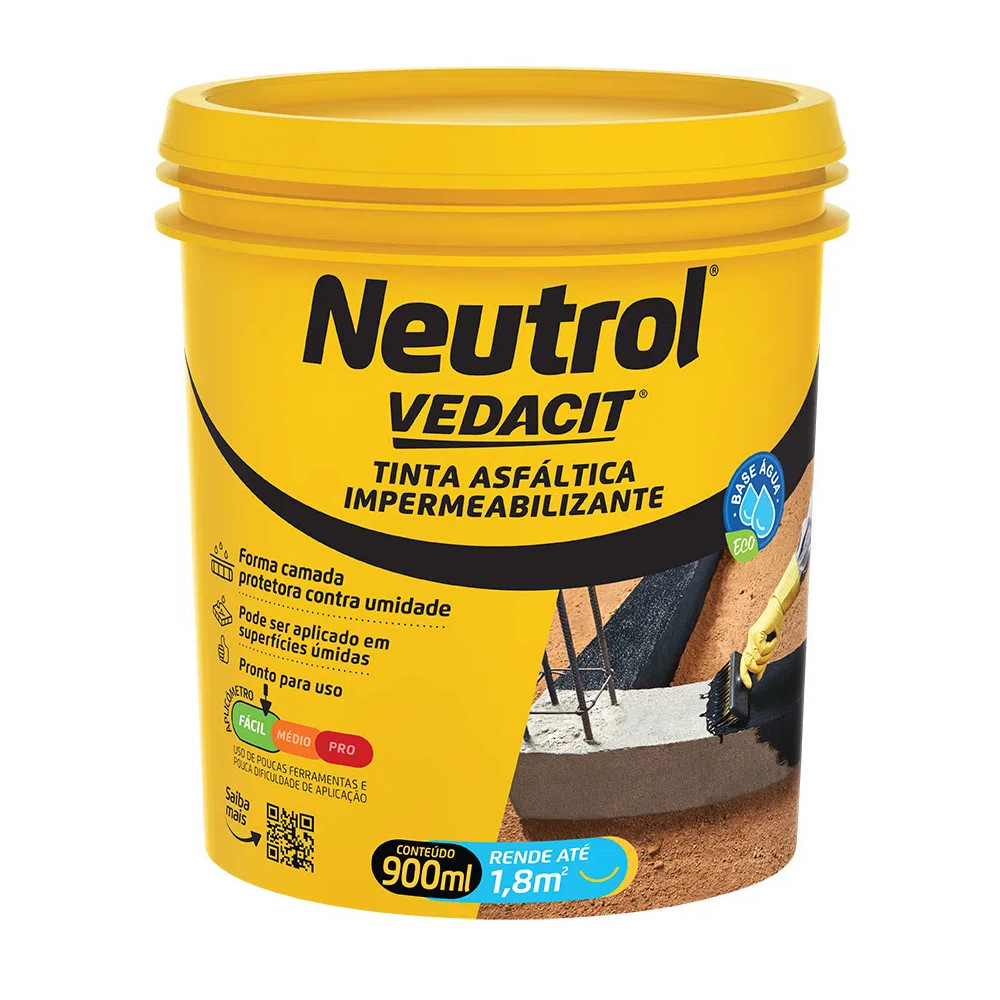 Neutrol base água 0,900 ml (vedacit) - Fritz Distribuidora