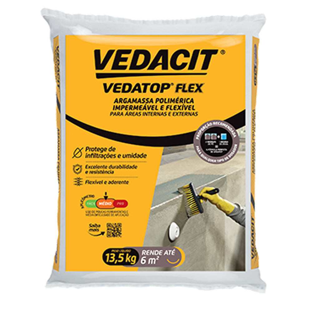 Vedatop flex 13,5 kg saco (112755) (vedacit) - Fritz Distribuidora