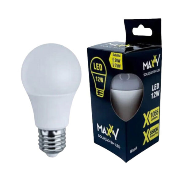 Lâmpada led bulbo 12w 6500k biv. (Max-0126) (Maxxy) - Fritz Distribuidora